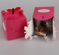 China Cake Gift Food Packaging Boxes Recycled Food Cupcake Folding Box With Handle for sale
