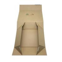 China Magnetic Closure Recycled Paper Gift Boxes Ribbon Handle Rectangular Folding Clothing Packaging for sale