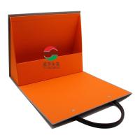 China Unique Recycled Paper Gift Boxes Packaging Magnetic Closures Handle Printing Logo for sale