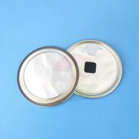 China 307# 83mm Aluminum Foil Coffee Can Packaging Lid with Air Valve Silver Safe for sale