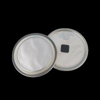 China 307# 83mm Aluminum Foil Coffee Can Packaging Lid with Air Valve Silver Safe for sale