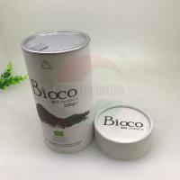 China Recycled Food Grade Kraft Paper Tube Cylinder Box 62mm Diameter Eco Friendly Tea Coffee Packaging for sale