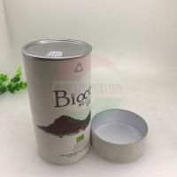 China Recycled Food Grade Kraft Paper Tube Cylinder Box 62mm Diameter Eco Friendly Tea Coffee Packaging for sale