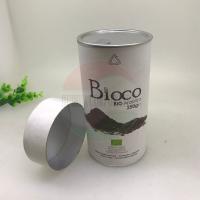 China Recycled Food Grade Kraft Paper Tube Cylinder Box 62mm Diameter Eco Friendly Tea Coffee Packaging for sale