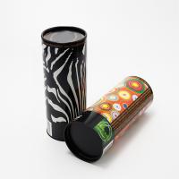 China Moisture Proof Recycled Paper Tube 83.3mm for Car Tissue Cardboard Can with Window Lid for sale