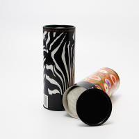 China Moisture Proof Recycled Paper Tube 83.3mm for Car Tissue Cardboard Can with Window Lid for sale