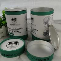 China Eco Friendly Airtight Paper Composite Cans 83.3mm Food Storage with Metal Plug Lid for sale