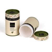 China Food Grade Tea Paper Jar Custom Kraft Biodegradable Cylinder Carton Packaging Tube 54.5mm Diameter Moisture Proof for sale