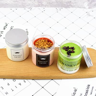 China 450ml Food Grade Clear Round PET Plastic Ice Cream Jar with Screw Top Lid for sale