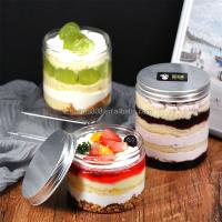 China Logo Printing Cake Container Different Capacity Plastic Can with Aluminum Cap for Cake for sale