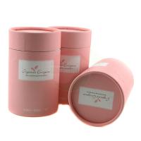 China Biodegradable White Cardboard Paper Cans 83.3mm Diameter Custom Embossing Packaging Tube for sale