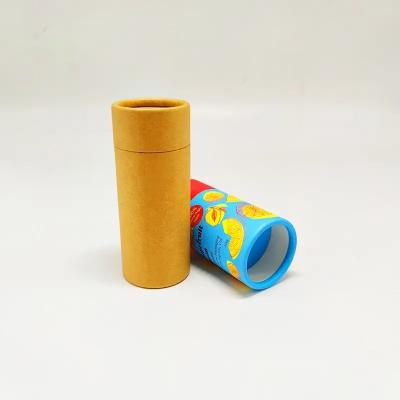 China 50mm Biodegradable Cardboard Push Up Paper Tube for Deodorant Kraft Lip Balm Tubes for sale