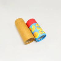 China 50mm Biodegradable Cardboard Push Up Paper Tube for Deodorant Kraft Lip Balm Tubes for sale