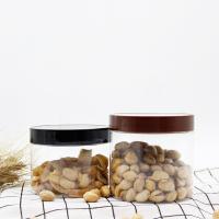 China PET Plastic Round Jar Candy Powder Dried Fruit Storage With Silver Lids for sale