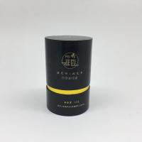 China Custom Loose-Leaf Tea Gold Paper Tube Packaging with Clear Cut Out 128g Art Paper for sale