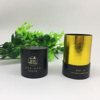 China Custom Loose-Leaf Tea Gold Paper Tube Packaging with Clear Cut Out 128g Art Paper for sale