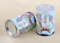 China Air Proof Food Grade Paper Composite Cans Green Tea Can Reusable Anti - Rust for sale