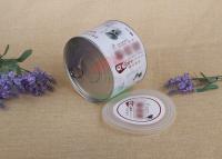 China Glossy / Matte Lamination Paper Composite Cans With Transparent Plastic Cap for sale