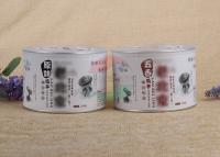 China Glossy / Matte Lamination Paper Composite Cans With Transparent Plastic Cap for sale