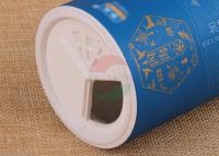 China Plastic Shaker Top Paper Composite Cans / Paper Canisters For Salt Packaging for sale
