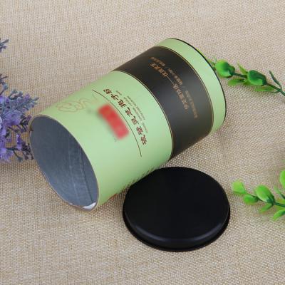 China Cardboard Packaging Tubes with Metal Lid for Food Cosmetics Gift Packing 100mm for sale