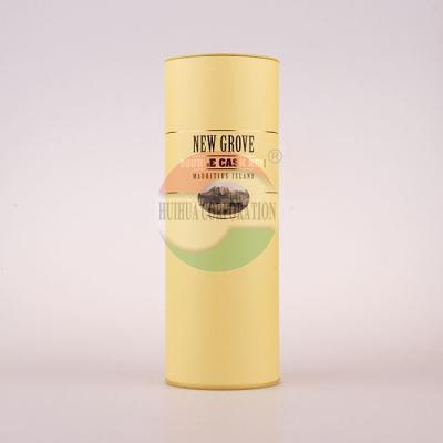 China Recyclable Yellow Wine Paper Can 99mm Diameter Round Food Packaging for sale