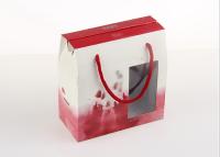 China Recycled Paper Gift Box with PVC Window and Handle Rope 80x200x300mm for sale