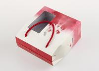 China Recycled Paper Gift Box with PVC Window and Handle Rope 80x200x300mm for sale