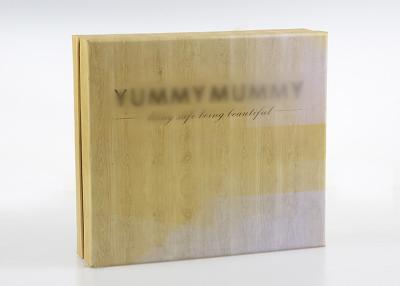 China Wood Color Recycled Paper Gift Box 200x200mm with Pull-Open Design - Custom OEM Luxury Packaging for sale