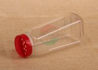 China 1100ml Food Grade Square Clear PET Jar with PP Shake Top Recyclable 65mm for sale