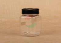 China Square PET Plastic Jar 500ml with Screw Cap - 60mm Diameter x 115mm Height Food Grade Spice Container for sale