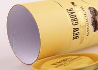 China Customized Movable Lid Yellow Cardboard Paper Tube for Wine Bottle Gift Packaging 50mm for sale