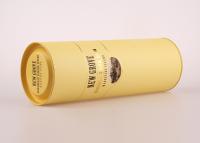 China Customized Movable Lid Yellow Cardboard Paper Tube for Wine Bottle Gift Packaging 50mm for sale