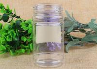 China Transparent PET Plastic Cosmetic Jar Container with Aluminum / Plasitc Cap for sale
