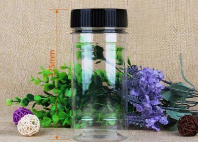 China Transparent OEM Label Pet Plastic Jars Silk Screen Single Color Printing for sale