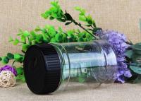 China Round Hard PET Clear Plastic Cylinder 550ml 580ml Dry Food Packaging for sale