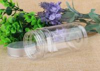 China Round Hard PET Clear Plastic Cylinder 550ml 580ml Dry Food Packaging for sale