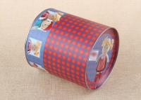 China Custom Print Toy Gift Cardboard Paper Composite Can Packaging With Iron Lid for sale