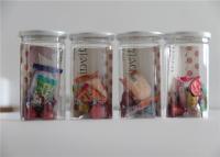 China Food Grade PET Clear Plastic Cylinder 400ml Candy Canister with 83.3mm Diameter and Easy Open Aluminum End for sale