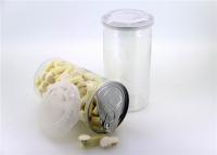 China Food Grade PET Clear Plastic Cylinder 400ml Candy Canister with 83.3mm Diameter and Easy Open Aluminum End for sale