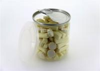 China Food Grade PET Clear Plastic Cylinder 400ml Candy Canister with 83.3mm Diameter and Easy Open Aluminum End for sale