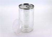 China Blue Plastic Cap Clear Plastic Cylinder Aluminium Easy Open Can Packaging 700ml for sale