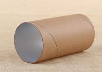 China FDA Approved Kraft Paper Composite Cans 100mm Diameter Easy Open Aluminum Lids for sale