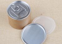 China FDA Approved Kraft Paper Composite Cans 100mm Diameter Easy Open Aluminum Lids for sale