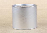 China Silvery Color Paper Cans Packaging With Aluminium Easy Open Lip + PE Cap for sale