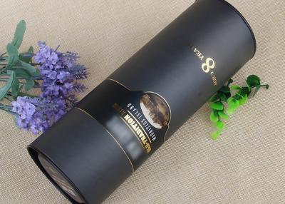 China Custom Hot Stamping Black Paper Tube Packaging for Wine Bottle FDA Approved 50mm Diameter for sale