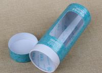China 73mm Diameter Customized Paper Cans Packaging With Clear PVC Window QS Approval for sale