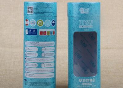 China 73mm Diameter Customized Paper Cans Packaging With Clear PVC Window QS Approval for sale