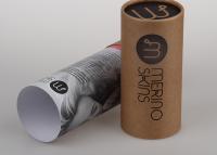 China Round Shape Kraft Paper Tube Box Gift Packaging for T-Shirt Tea Coffee 73mm for sale