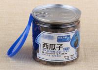 China Food Grade Clear Plastic Cylinder Easy Open Cans Transparent Melon Seeds Jar for sale
